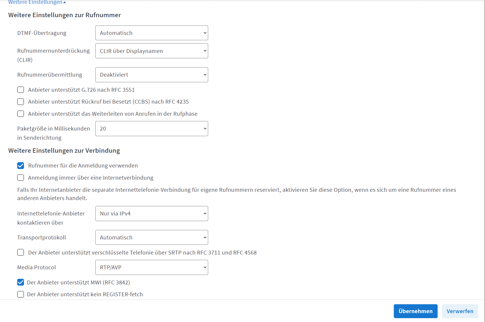 Inexio - Rufnummer einrichten funktioniert nicht (Fehler 403 ...